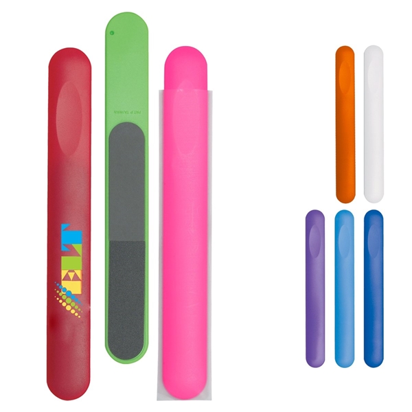 Customized Color Nail File in Clear Protective Sleeve