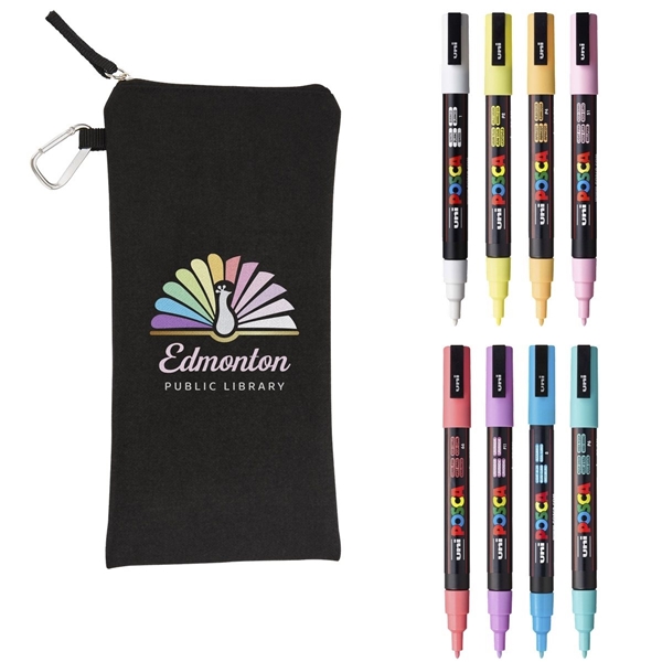 Promotional POSCA 8 Piece Soft Marker Set with Bag - Fine