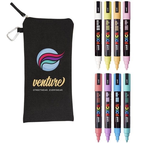 Promotional POSCA 8 Piece Soft Marker Set with Bag - Medium