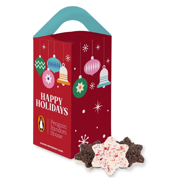 Promotional Tote Box with Peppermint Bark Shapes