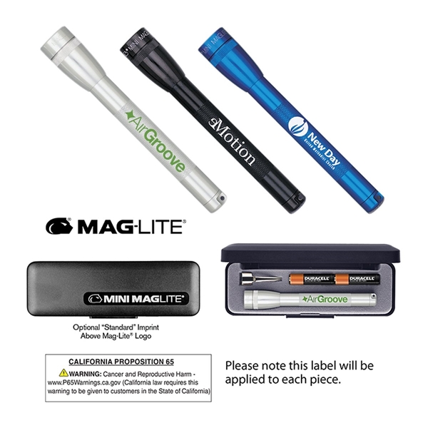 Promotional M3A Mini MAGLITE® 2AAA, Laser Engraved Standard