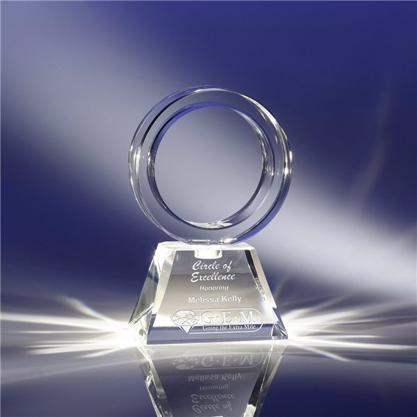 Promotional Clearaward Optical Crystal Revolver Award - 4x7x2 in