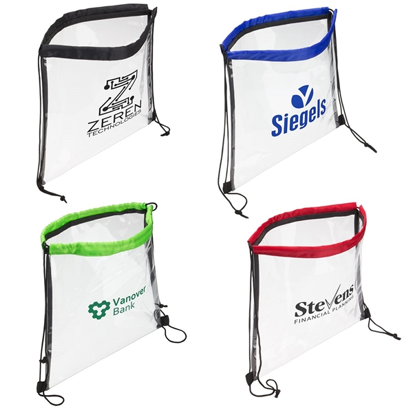 Promotional Clear Vinyl Bag With Drawstring