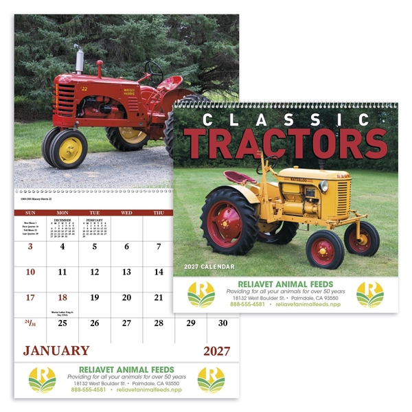 Promotional 13 Month Classic Tractor Calendar