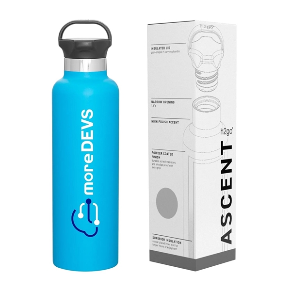 Promotional 24 oz H2go Ascent - Powder - Matte Aqua