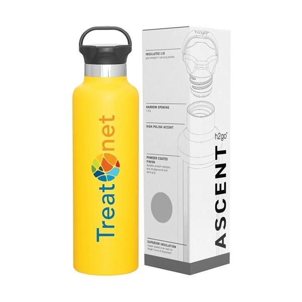 Promotional 24 oz H2go Ascent - Powder - Matte Lemon