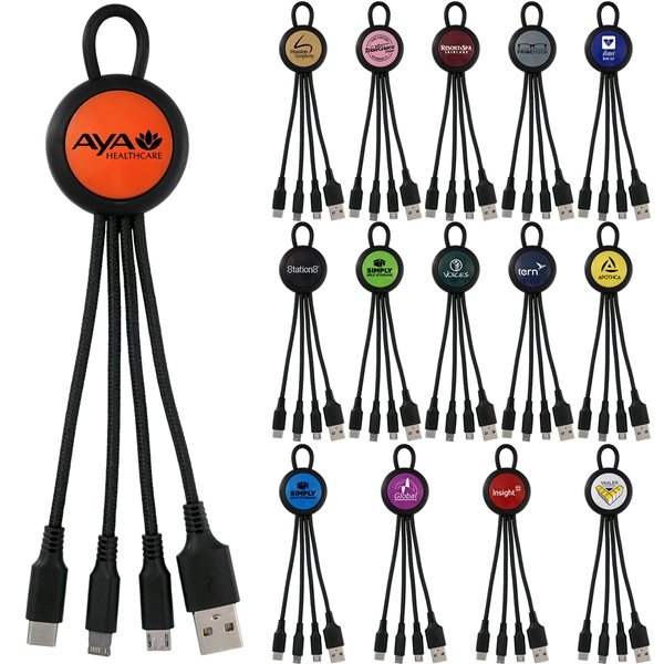 Promotional Vivid Loop 3-In-1 Charging Cable