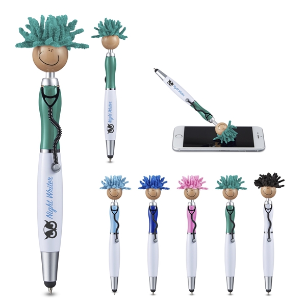 Promotional MopToppers Screen Cleaner With Stethoscope Stylus Pen
