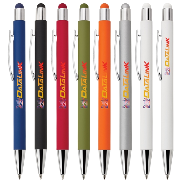 Promotional Lindsay Ballpoint Double Pen With Stylus