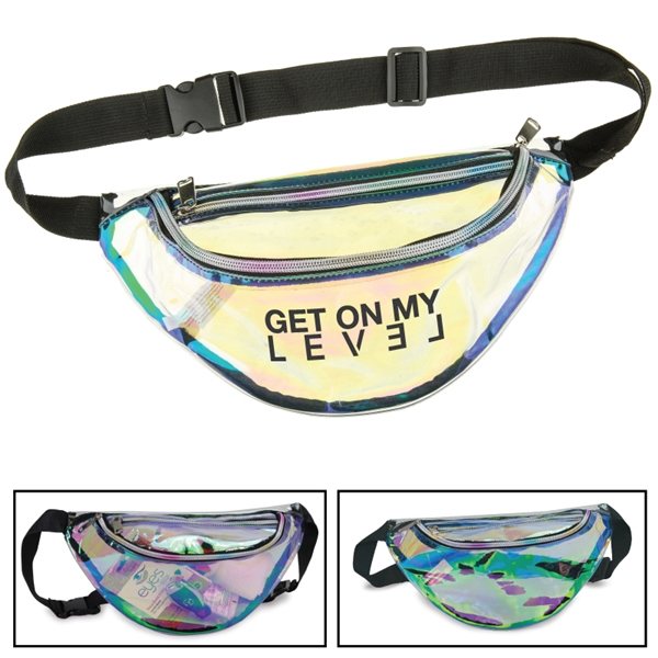 Promotional Reflective Holographic Clear Fanny Pack