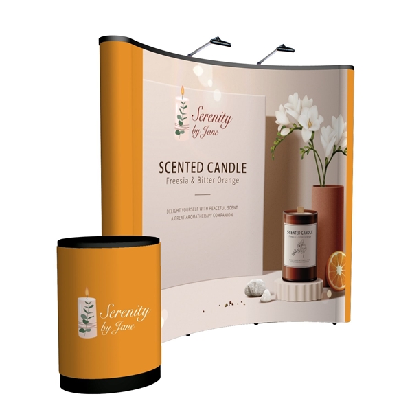 Promotional 8' Arise Curved Floor Backdrop Kit (Full Mural)