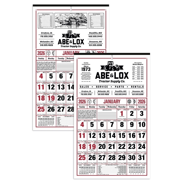 Promotional 8-Sheet Almanac Calendar