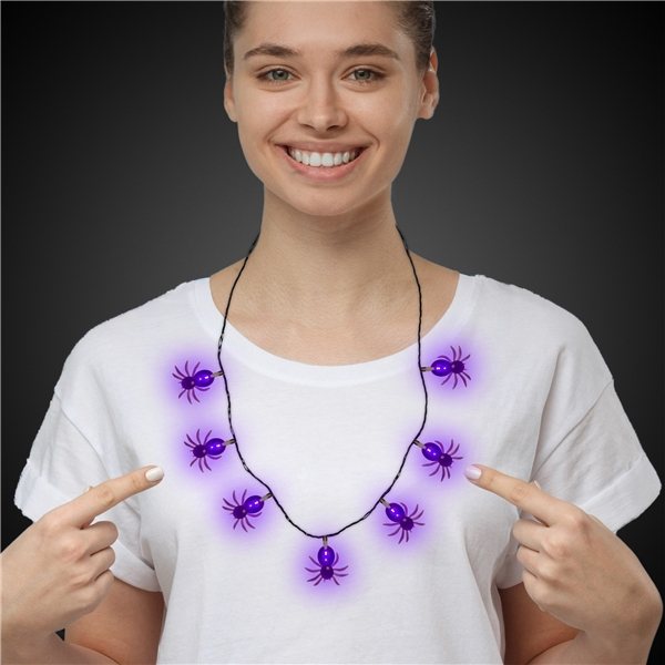 Promotional Light Up Spider Necklace