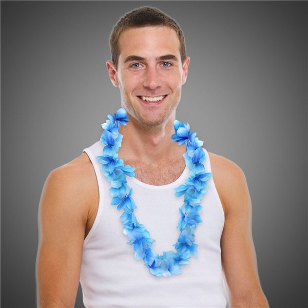 Promotional Festive Blue Flower Lei Set