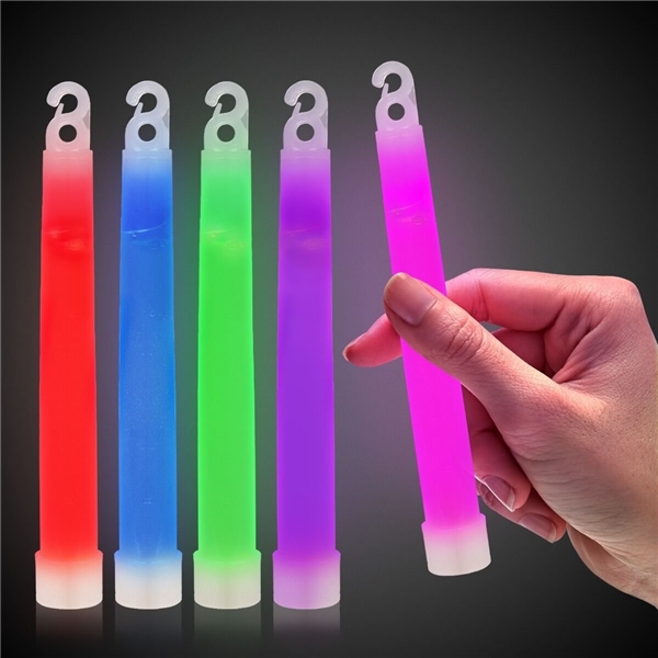 Promotional 6" Assorted Premium Glow Sticks, 25 Per Bag