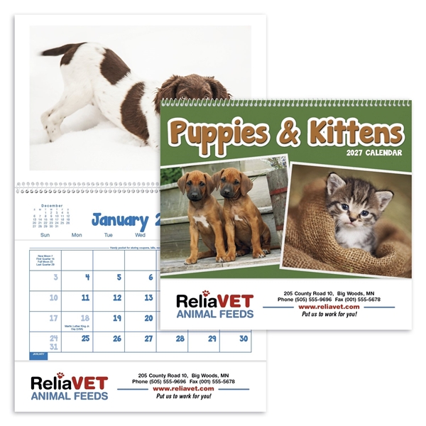 Promotional Puppies & Kittens Pocket Calendar