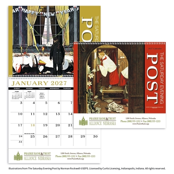HotLine® Products Saturday Evening Post Appointment Calendar - Spiral