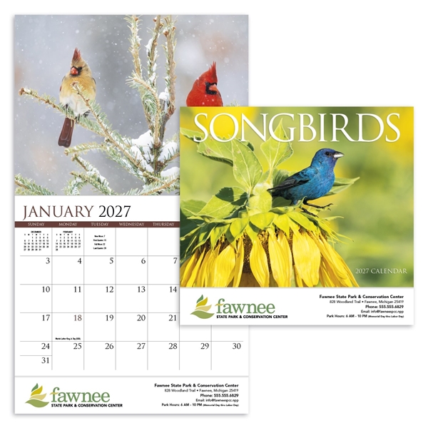HotLine® Products Songbirds Appointment Calendar - Stapled