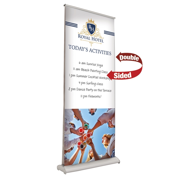 33.5" Deluxe Pro Retractor Double-Banner Kit (Dry-Erase Media)