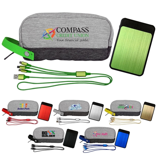 Promotional Bay Vivid Power Bank Cable Gift Set
