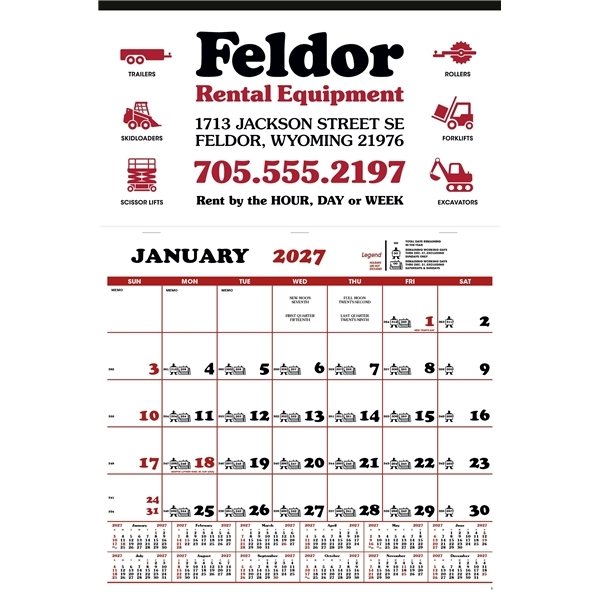 Promotional Skinner & Kennedy® Contractor's Apron Calendar