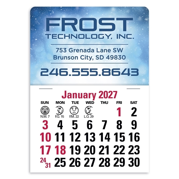 Triumph® Calendars Press-N-Stick Full-Color Header Standard Calendar