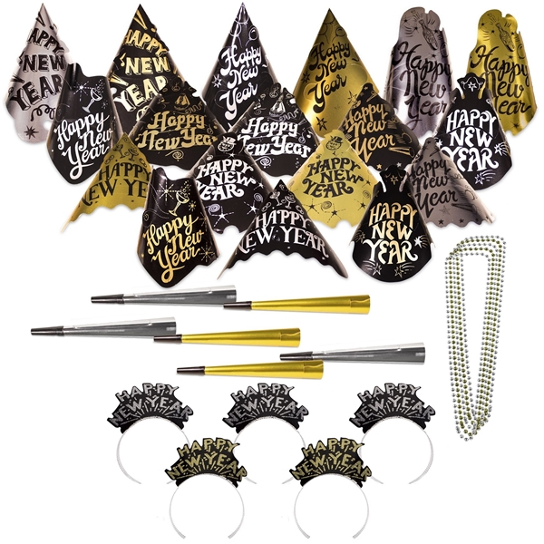 Glimmer and Shimmer New Year's Eve Party Kit for 100 People