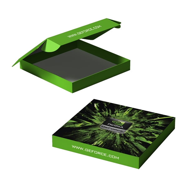 Promotional 9" X 8.75" X 1.25" 4CP Full Bleed E-Flute Tuck Box