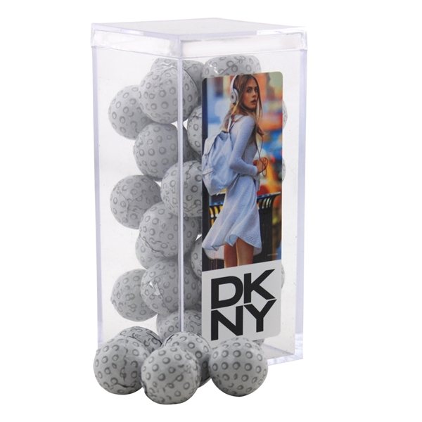 Promotional Acrylic Box with Chocolate Golf Balls