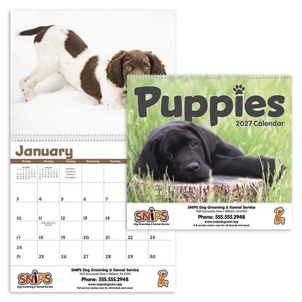 Promotional Adorable Puppies Wall Calendar
