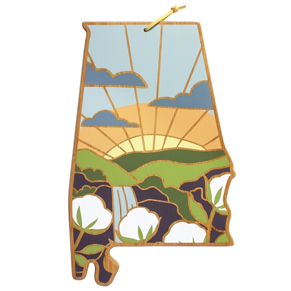 Promotional Alabama State Shaped Serving And Cutting Board With Artwork ...