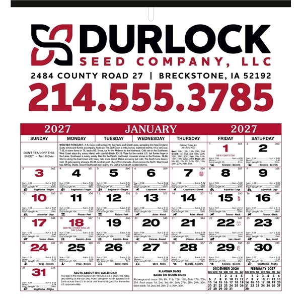 Promotional Almanac Calendar