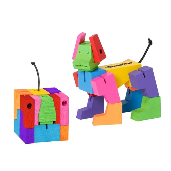 Areaware Milo Multicolored Dog Puzzle Micro Toy Robot, Dozens of Poses ...