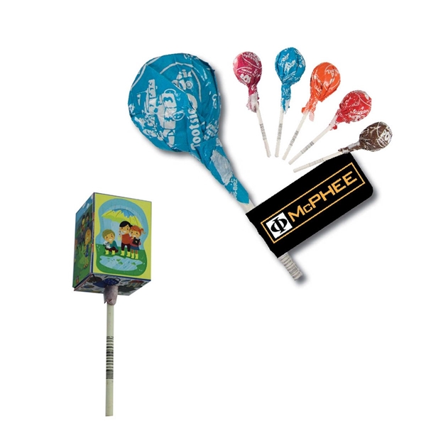 Promotional Assorted Flavors Tootsie Pop With Flag Label