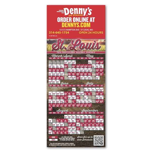 Promotional Baseball Schedule Magnet
