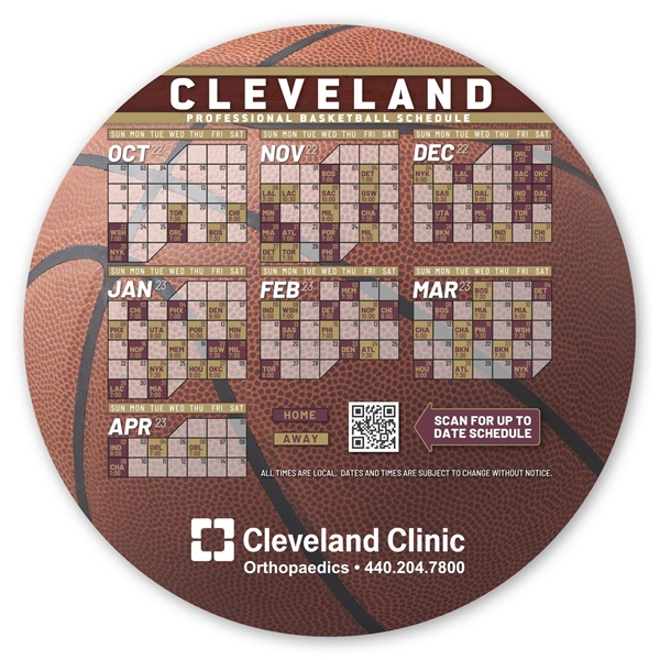Promotional Basketball Ball Schedule
