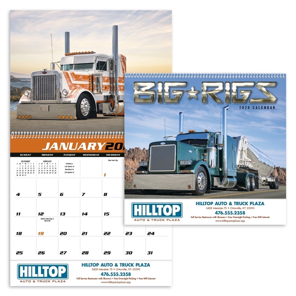 Promotional Big Rigs Custom Calendar