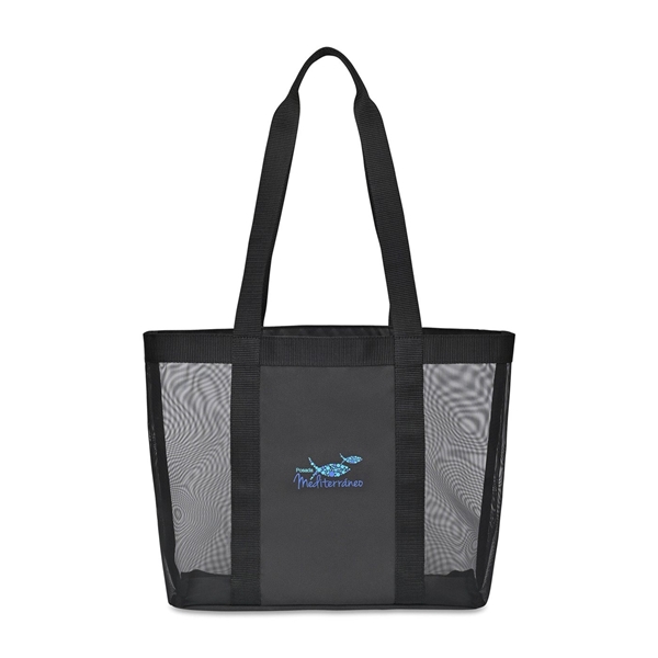 Promotional Black Webbed Mesh Tote Bag