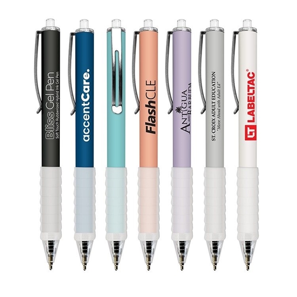 Bliss Gel, Soft Touch Rubberized Hybrid Ink Gen Pen with Grip