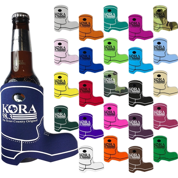 Promotional Boot Bottle Cooler Coolie with No Bottom