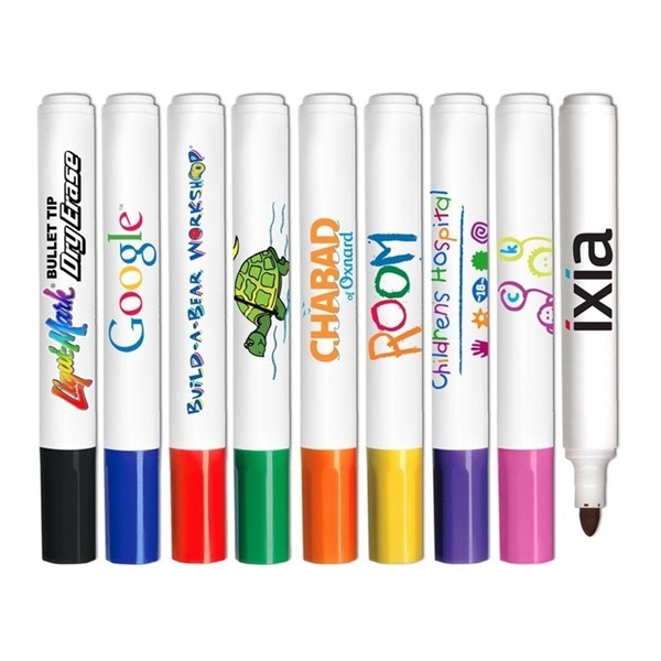 Bullet Tip Dry Erase Marker - USA Made- Full Color Decal
