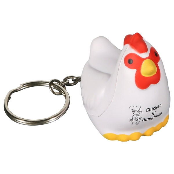Promotional Chicken Key Chain - Stress Reliever