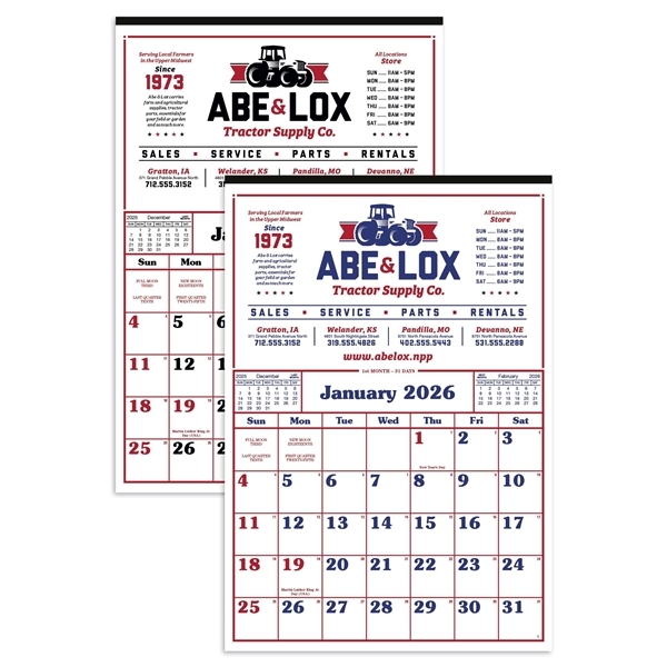 Promotional Commercial 12-Sheet Calendar