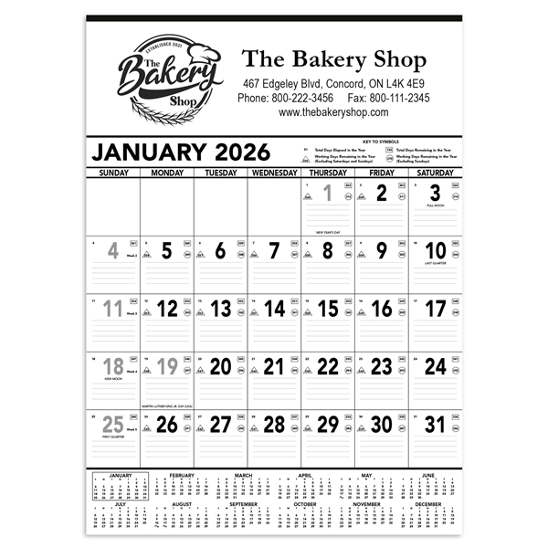 Promotional Commercial Contractor Calendar: Grey & Black 2026