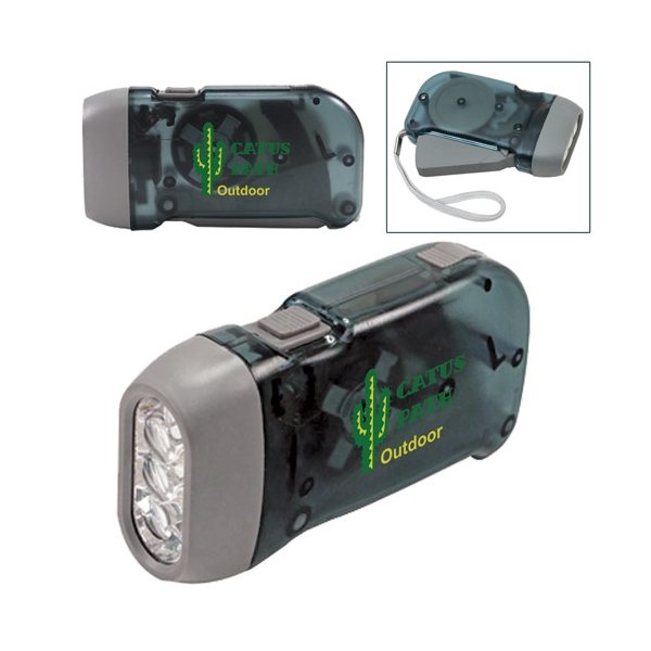 Promotional Compact 3 LED Dynamo Flashlight