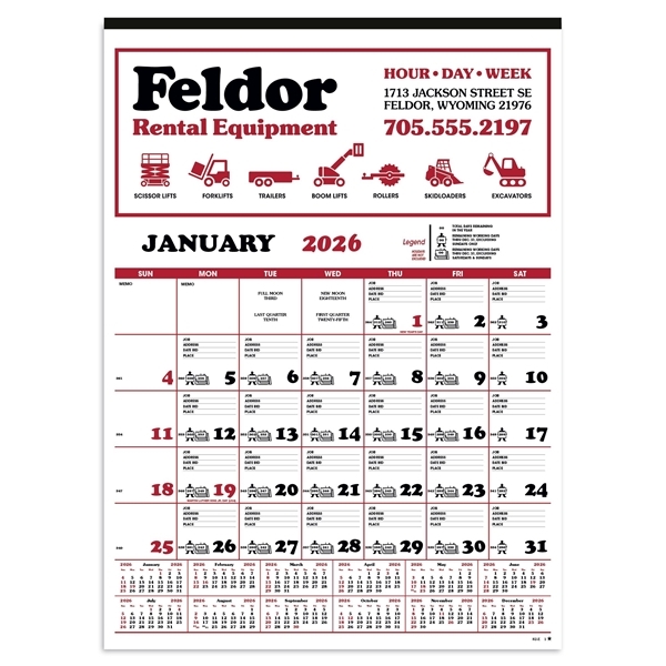 Promotional Contractor's 12-Sheet Calendar