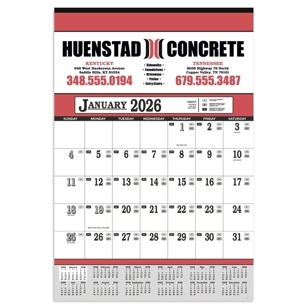 Promotional Contractor's 13-Sheet Calendar