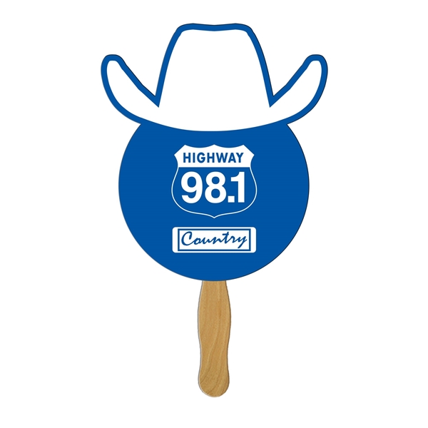 Promotional Cowboy Hand Fan - Paper Products