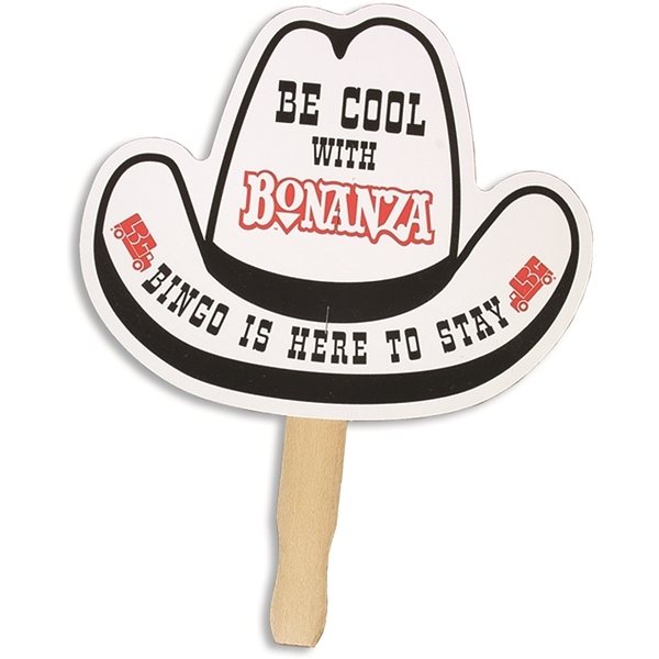 Promotional Cowboy Hat Shape Hand Fan Standard