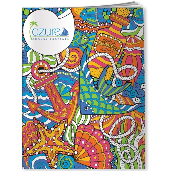 Promotional Custom Color Comfort Coloring Book - 24-Page